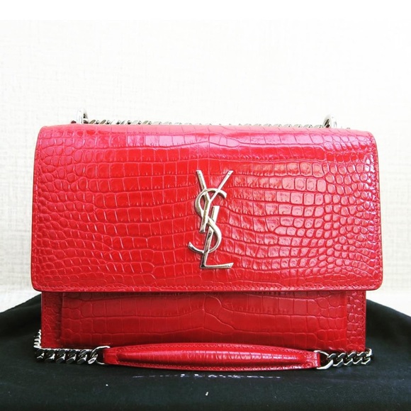 Yves Saint Laurent | Bags | Ysl Red Calfskin Bag | Poshmark